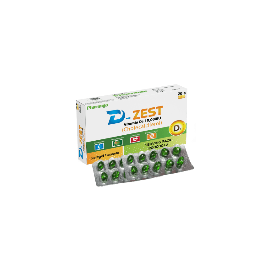D Zest Softgel Capsule (100000iu) – Pharmigrow